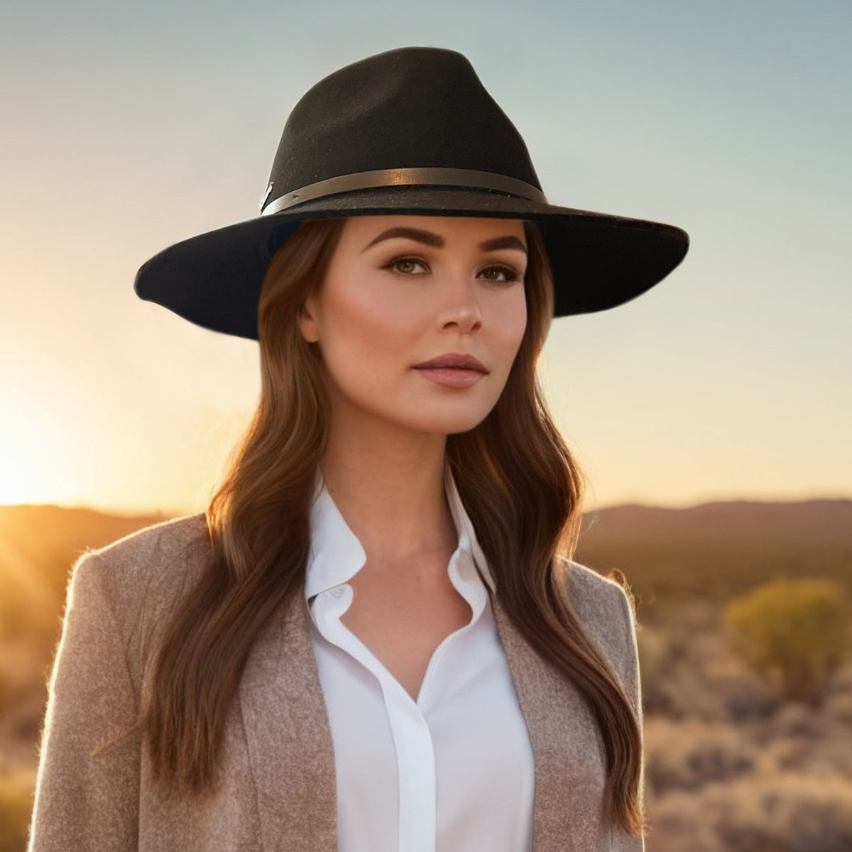 Hudson Felt Fedora - Black – Evoke Headwear